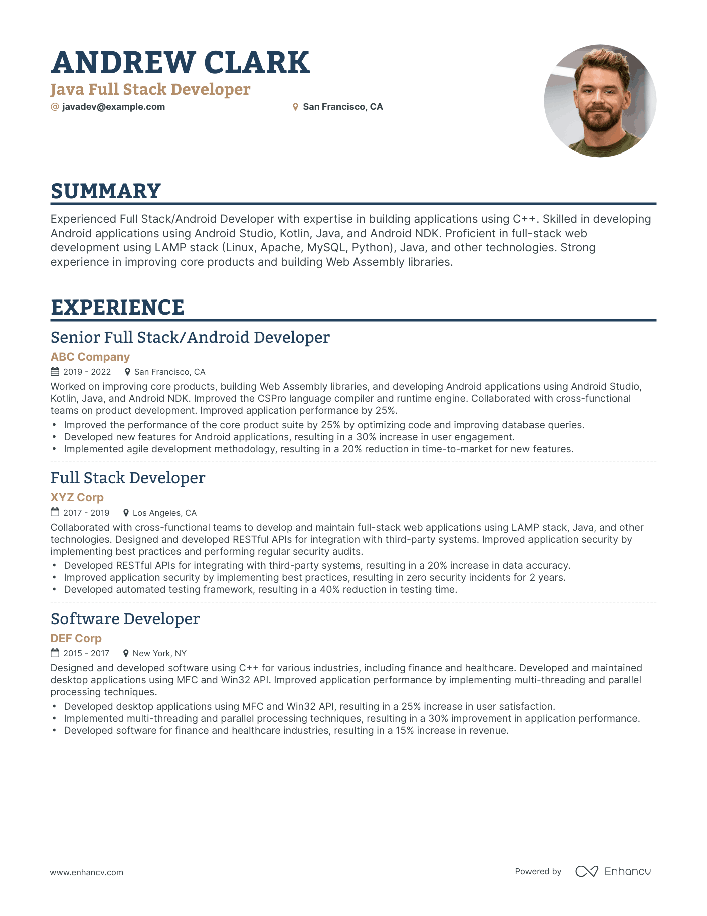 5 Java Full Stack Developer Resume Examples And Guide For 2023 